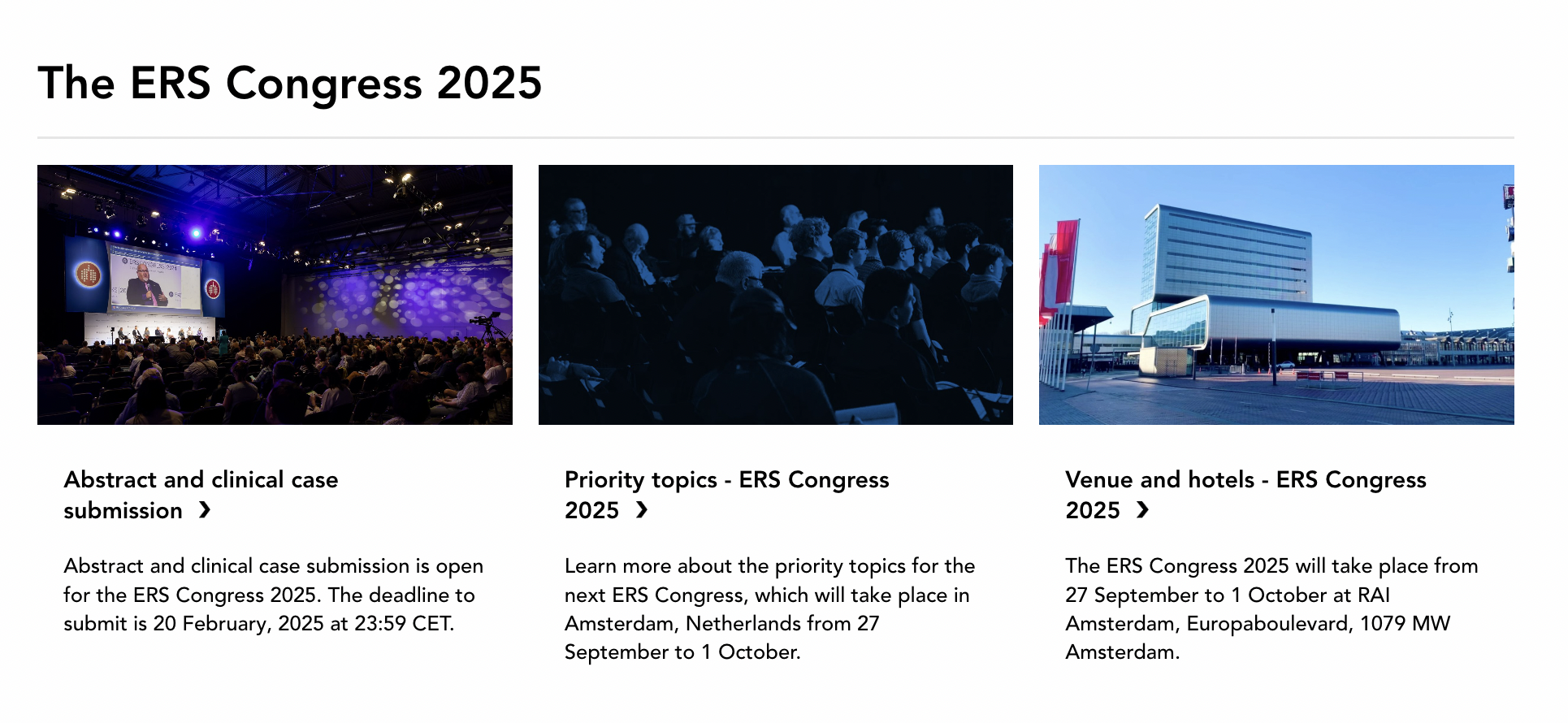 European Respiratory Society (ERS) Annual Congress, Amsterdam, The ...